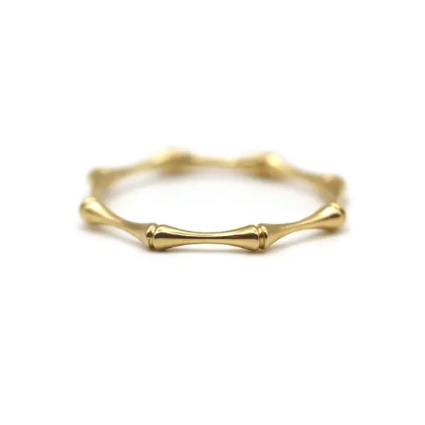 VICSTONENYC FINE JEWELRY Fine Jewelry Lucky Bamboo Ring - Gold