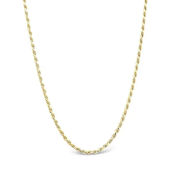 LUTIRO Diamond Cut Rope Chain Necklace - Gold