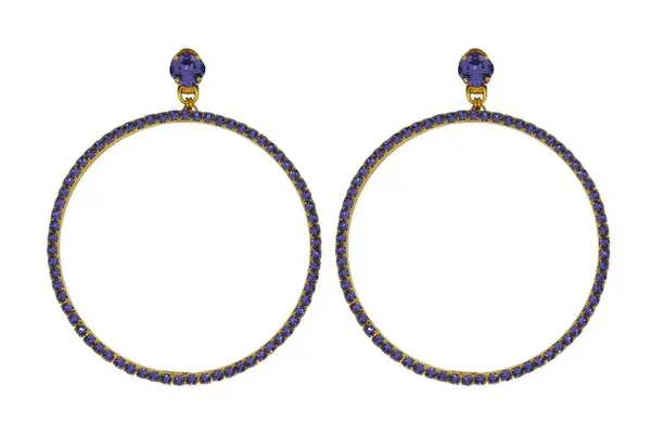 VICKISARGE Jumbo Hoop Clip-on Earrings - Purple