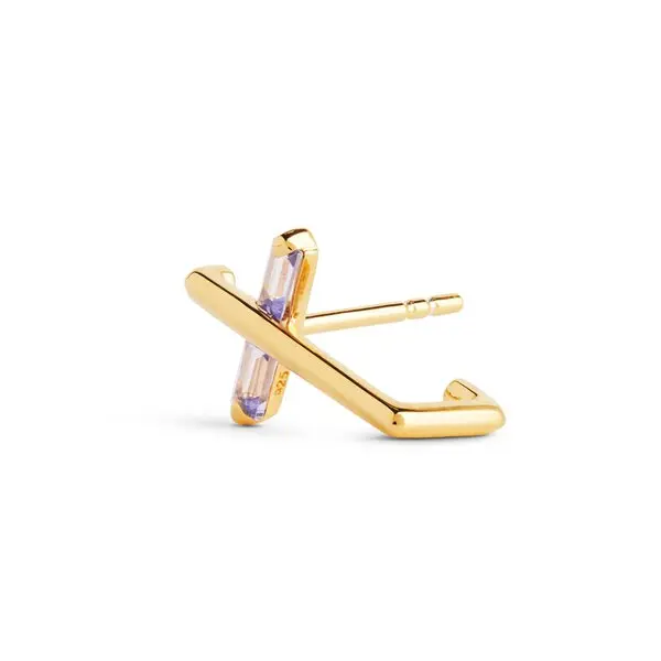 KASUN LONDON Angel Kiss Tanzanite Vermeil Earrings - Gold
