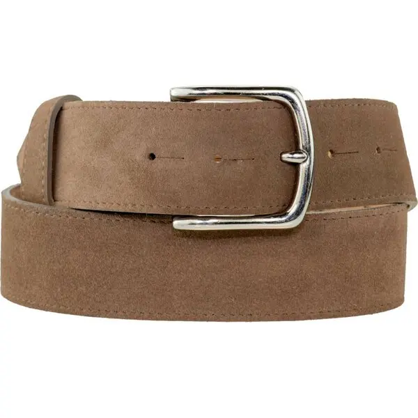 PEACHY BELTS LTD Mink Suede Belt With Detachable Gold Tone Buckle - Brown