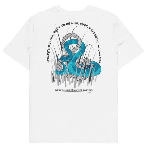 ANCHOR & CREW Snake Another Good Day Organic Cotton T-shirt - White