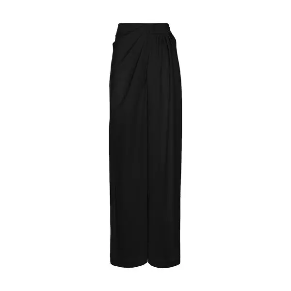 BLUZAT Wide Leg Trousers With Draping