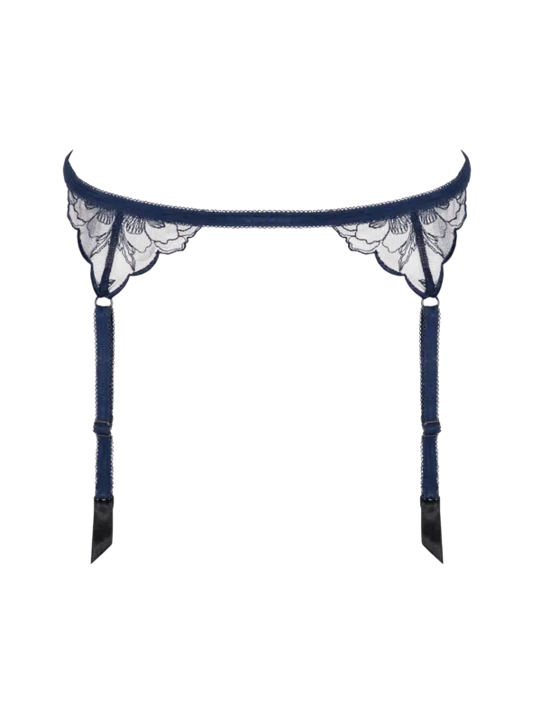 BONBON LINGERIE Coco Heart Suspender Belt - Blue