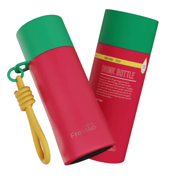 Fressko Play 420ml/14oz Water Bottle, Ceramic Crush - Red