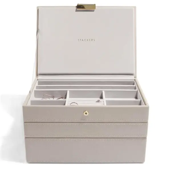 STACKERS Classic Jewellery Box Set Of Three - Black