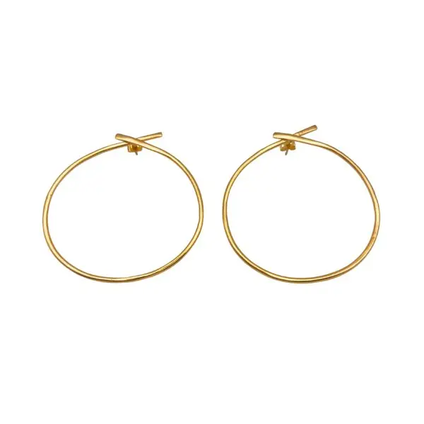 LES REINES En Delphi Hoop Earrings 24k Plated - Gold
