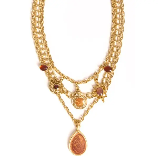 CARAMEL VINTAGE JEWELLERY Autumn Dreams Charm Necklace - Gold