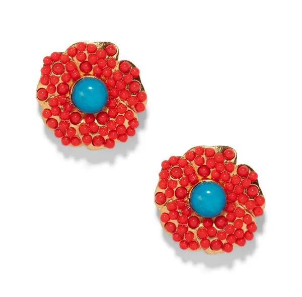 THE PINK REEF Valencia Earrings - Red