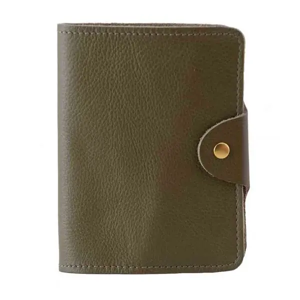N'DAMUS LONDON Italian Leather Passport Cover - Green