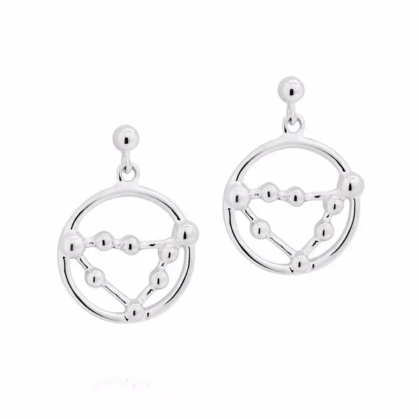 YASMIN EVERLEY JEWELLERY Capricorn Astrology Drop Stud Earrings - Silver