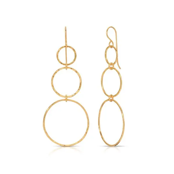 HEATHER HAWKINS Graduated Link Dangle Earrings - Gold