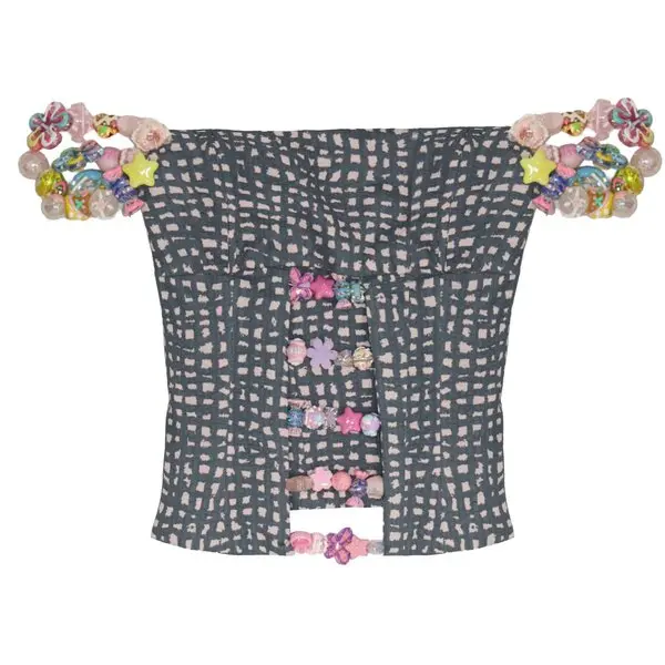 28NATELIER Corset Top - Grey/pink