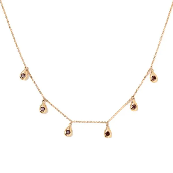 RETRO CHIC Aeolian Bells Necklace - Gold/brown