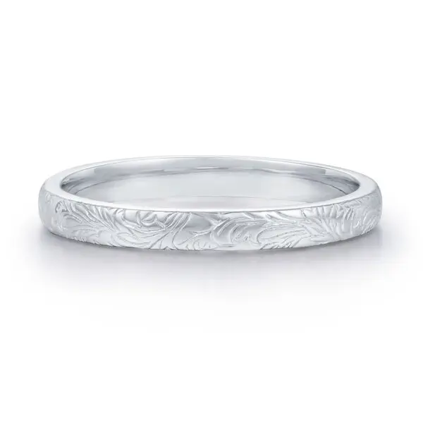 AZURA JEWELRY NEW YORK Everwood Carved Band - Silver