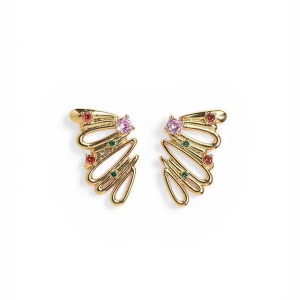 MISS CECILIA Aurora Wing Earrings - Gold