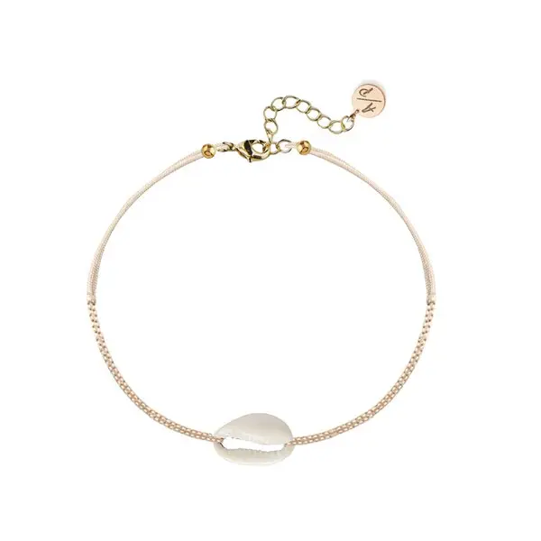 ADRIANA PAPPAS DESIGNS Shell 14k Gold Filled Chain Anklet - Yellow
