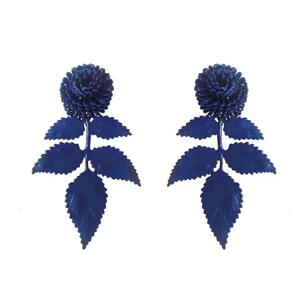 Pat’s Jewelry Leaf Dangle Earrings - Blue