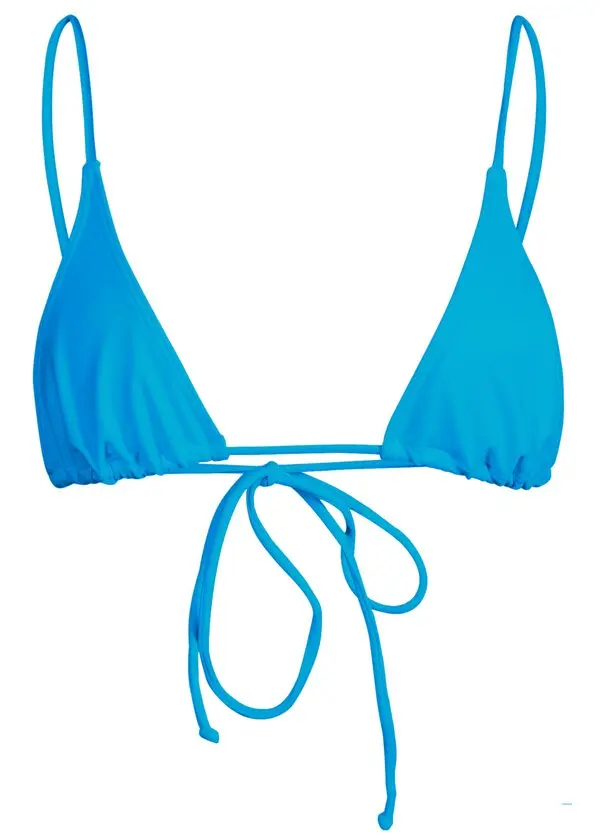 MINIMALE ANIMALE Sacred Tie Back Tassel Bikini Top - Blue