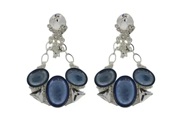 VICKISARGE Luminescent Chandelier Earrings - Blue/silver