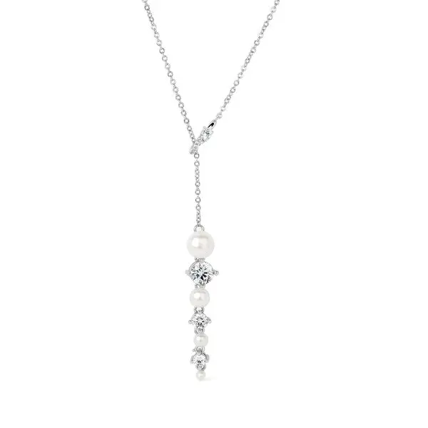FREQNC ATELIER Ouroboros Pearl Drop Necklace - Silver