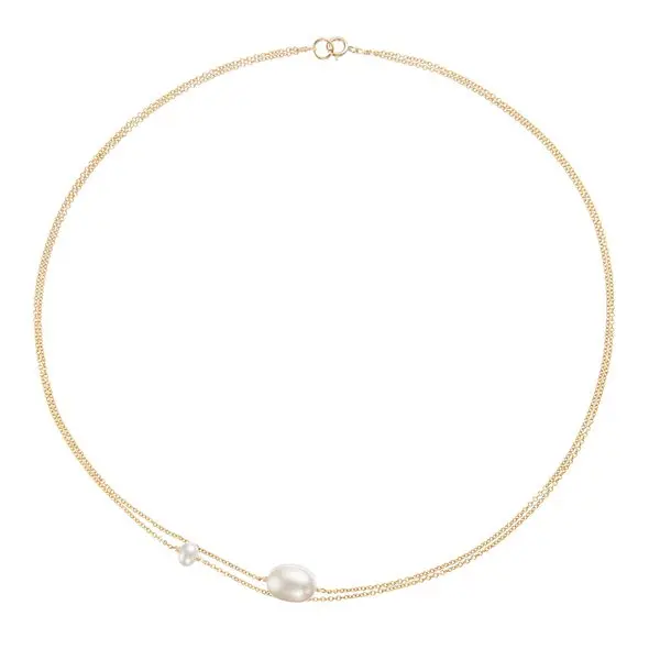 LILY & ROO Layered Pearl Choker - Gold