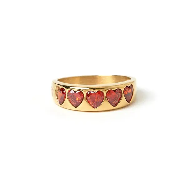 ARMS OF EVE J'adore Ring - Gold/red