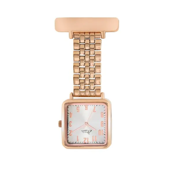 BERMUDA WATCH COMPANY Square Link Bracelet Watch - Rose Gold