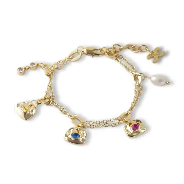 CLASSICHARMS Iris Gemstone Charm Bracelet - Gold