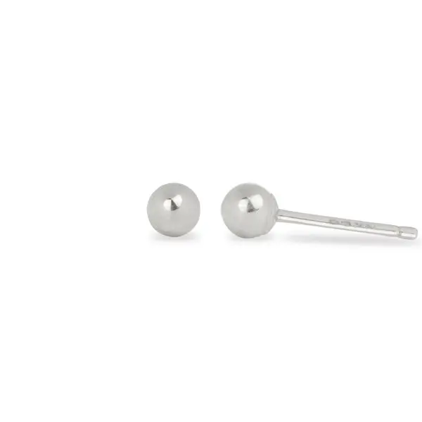 Maya Brenner Designs Mini Ball Studs - White