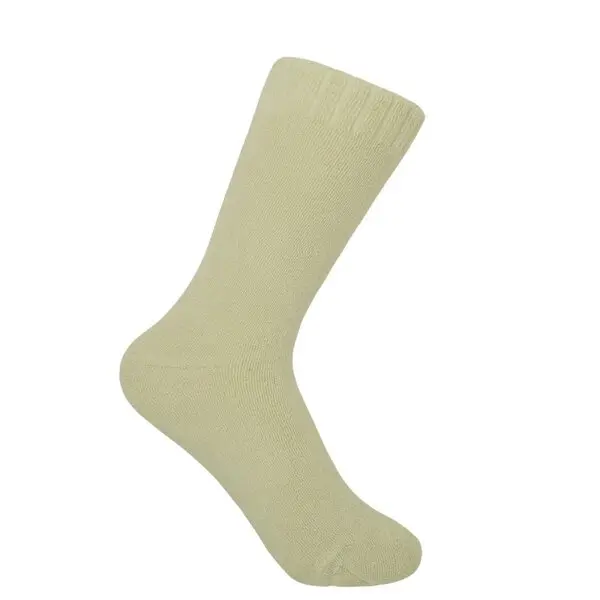 PEPER HAROW - MADE IN ENGLAND Ribbed Cuff Bed Socks - White