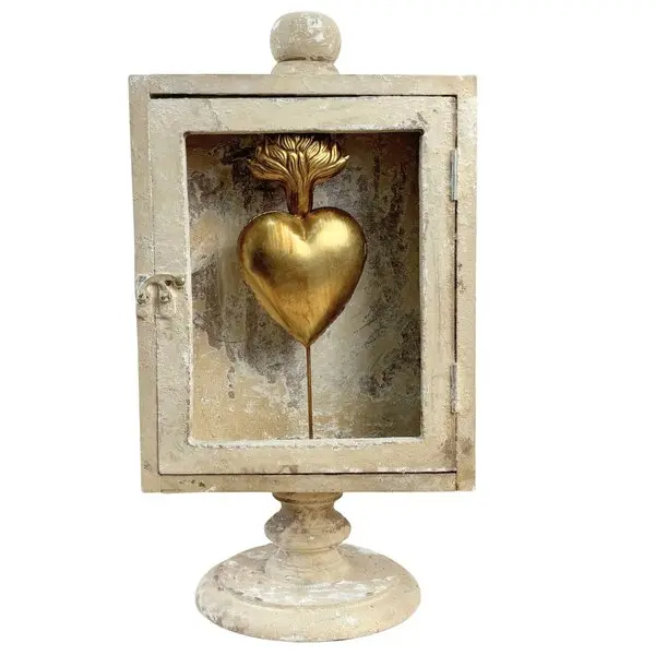 LILA RASA White / Brown Milagro Decoration Distressed White
