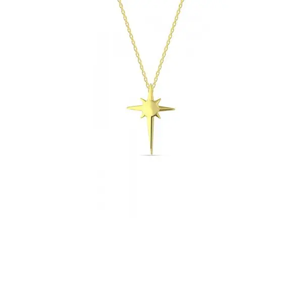 SPERO LONDON Single Star Sterling Silver Pendant Necklace - Gold