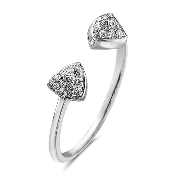 ARTISAN 18k Gold Ring With Diamond Triangle Motif