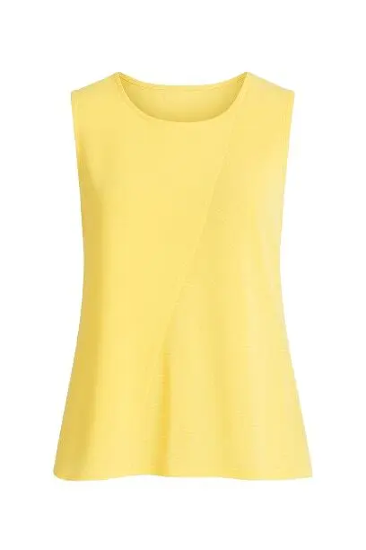 CONQUISTA Sleeveless Stretch Top - Yellow