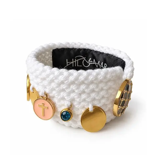 HILO DE MAR Wave Charm Bracelet - White