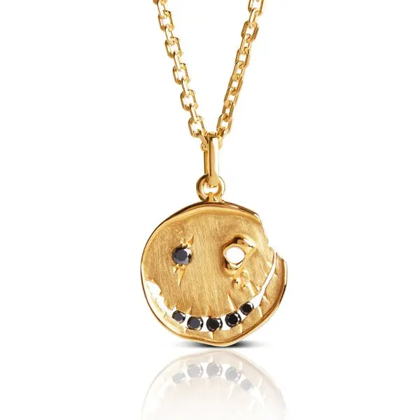 KASUN LONDON Smile! April Vermeil Necklace - Gold