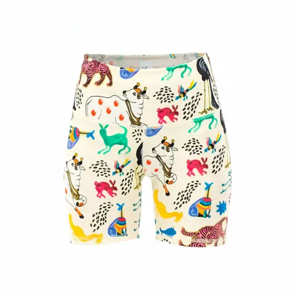 PITAYA YOGA Animal Soup Print Shorts