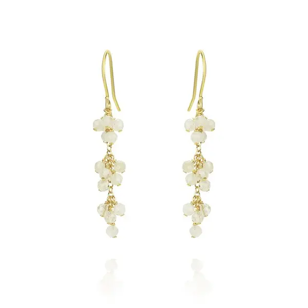 MOUNIR LONDON Long Grape Cluster Earrings - Purple