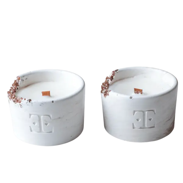 Esti Living Neutrals Moon & Fig Midi Candle Set - White