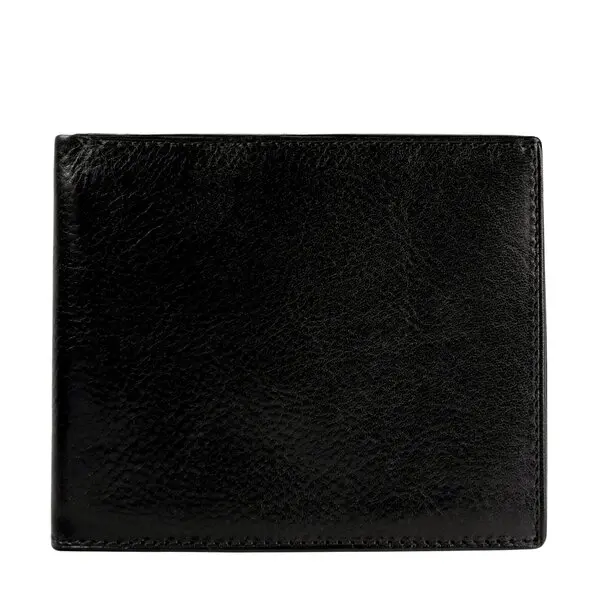 TIME RESISTANCE Leather Bifold Wallet Daniel - Black