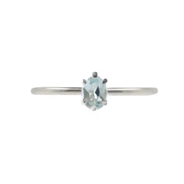 LEE RENEE Aquamarine Gemstone Fine Ring - Silver