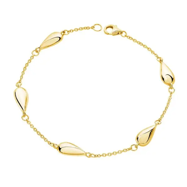LUCY QUARTERMAINE Station Tear Drop Bracelet - Gold