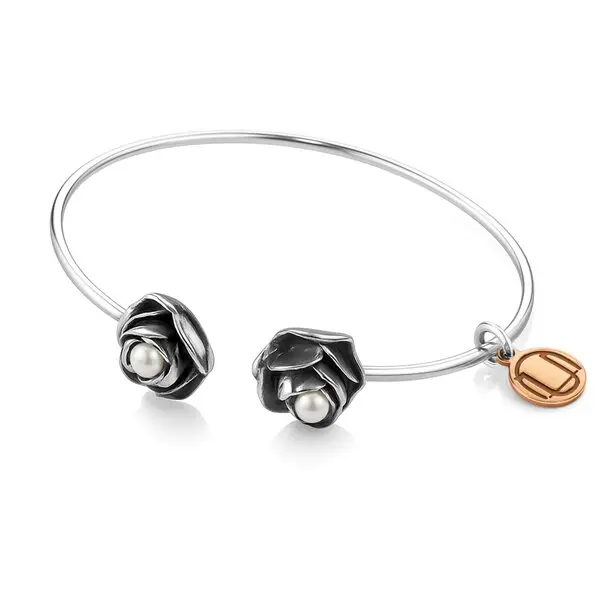 UNALOE Sterling Silver Rocks Bracelet With Pearl - Silver/white
