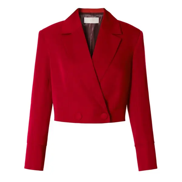 AGGI BY HALEWSKI Heidi Ribbon Cropped Blazer