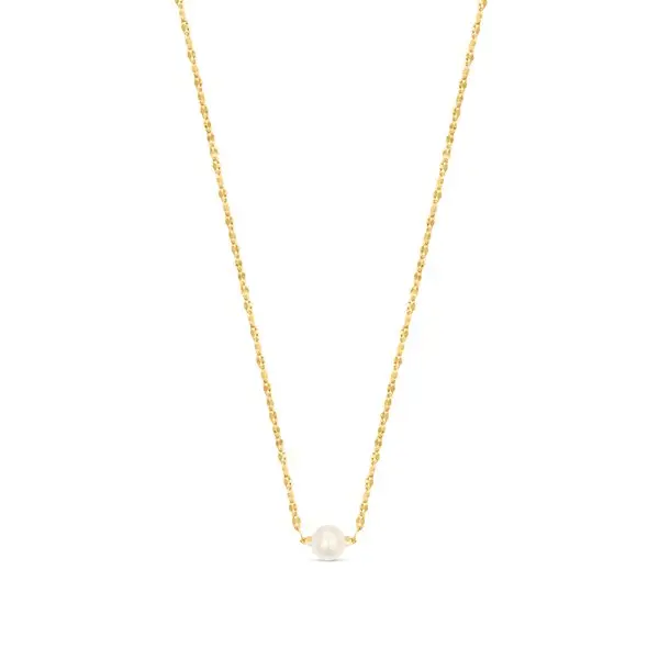 ESTERAH Floating Pearl Necklace - Gold