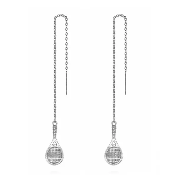 NINEMOO Wimbledon Tennis Threader Earrings - Silver
