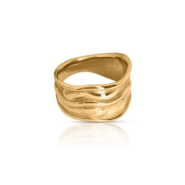 EVER JEWELLERY Double Play Statement Ring - Gold