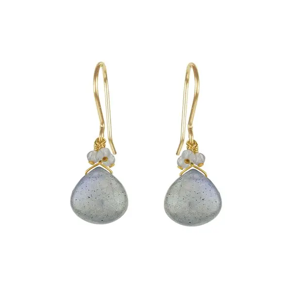 MOUNIR LONDON Labradorite Drop Earrings - Grey