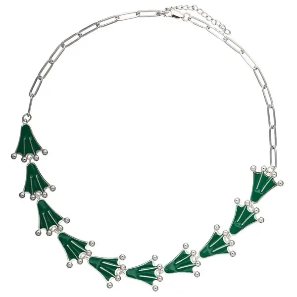 PEARL CODE Paw Statement Choker Necklace - Green